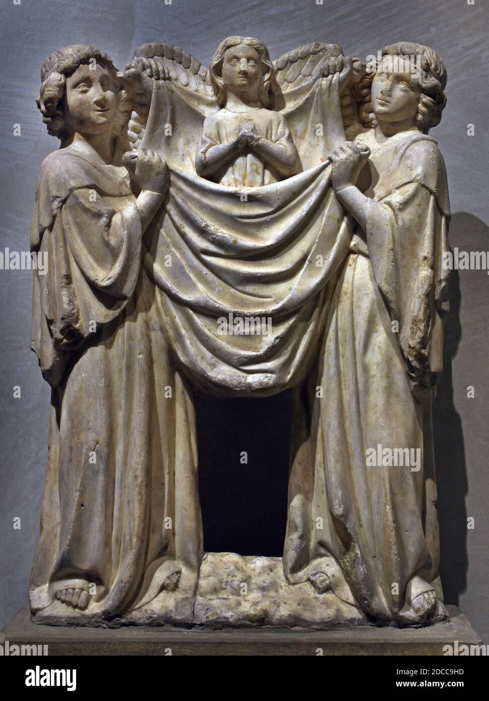 Angels Carrying a Soul 14th Century, Lombardy, Italian, Italy Stock ...