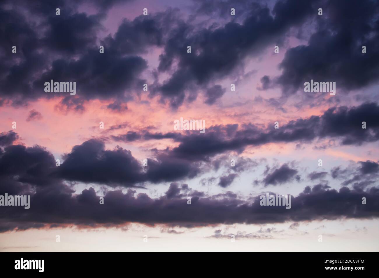 Beautiful sunset sky with colorful evening clouds Stock Photo - Alamy