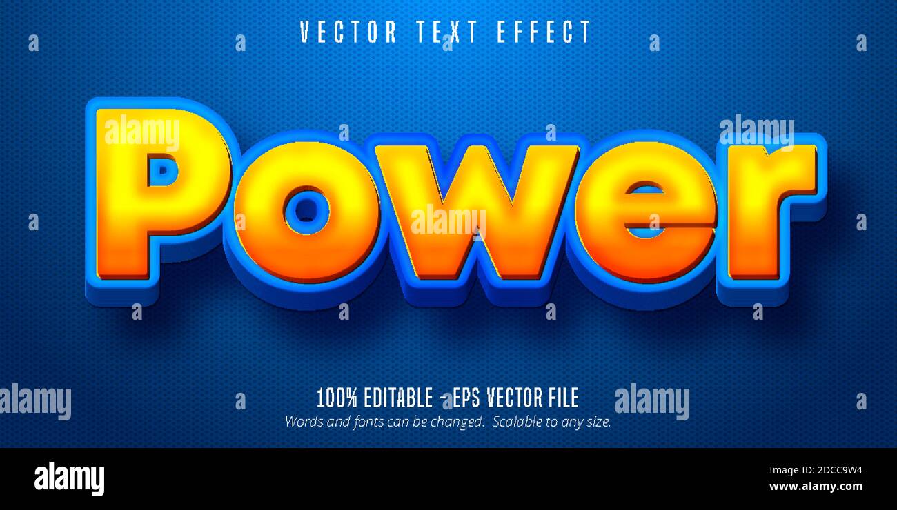 Power text effect editable Stock Vector Images - Alamy