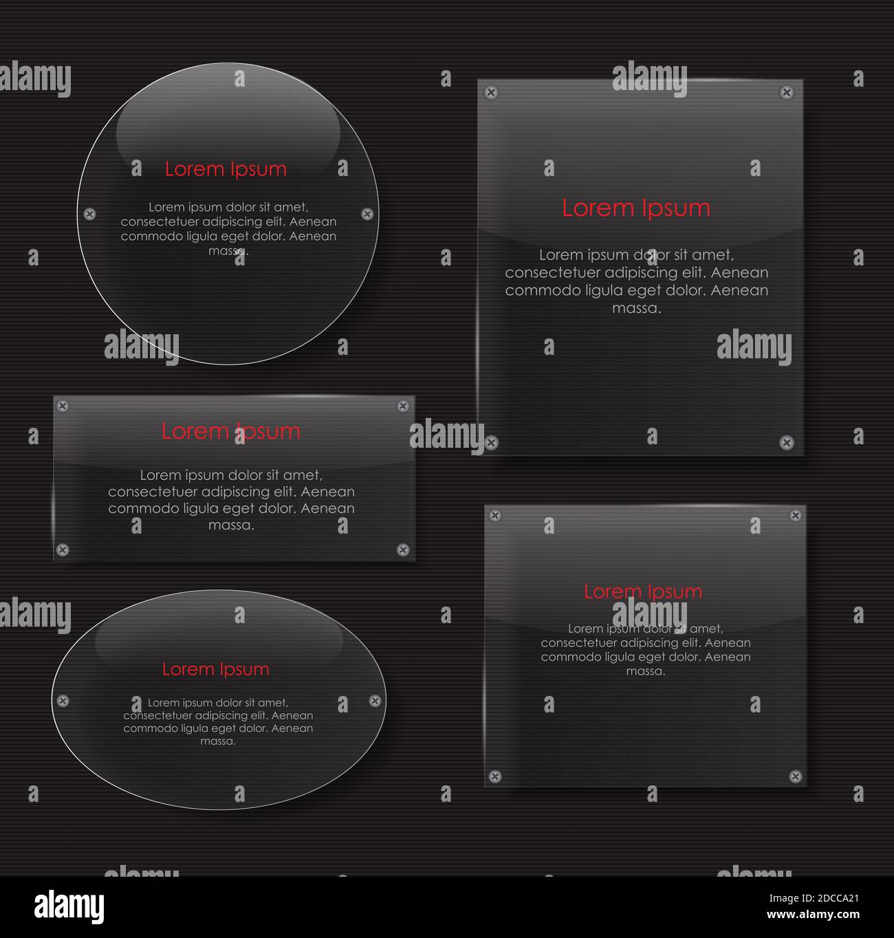 Glass Transparency Frame on black. Illustration Stock Photo - Alamy