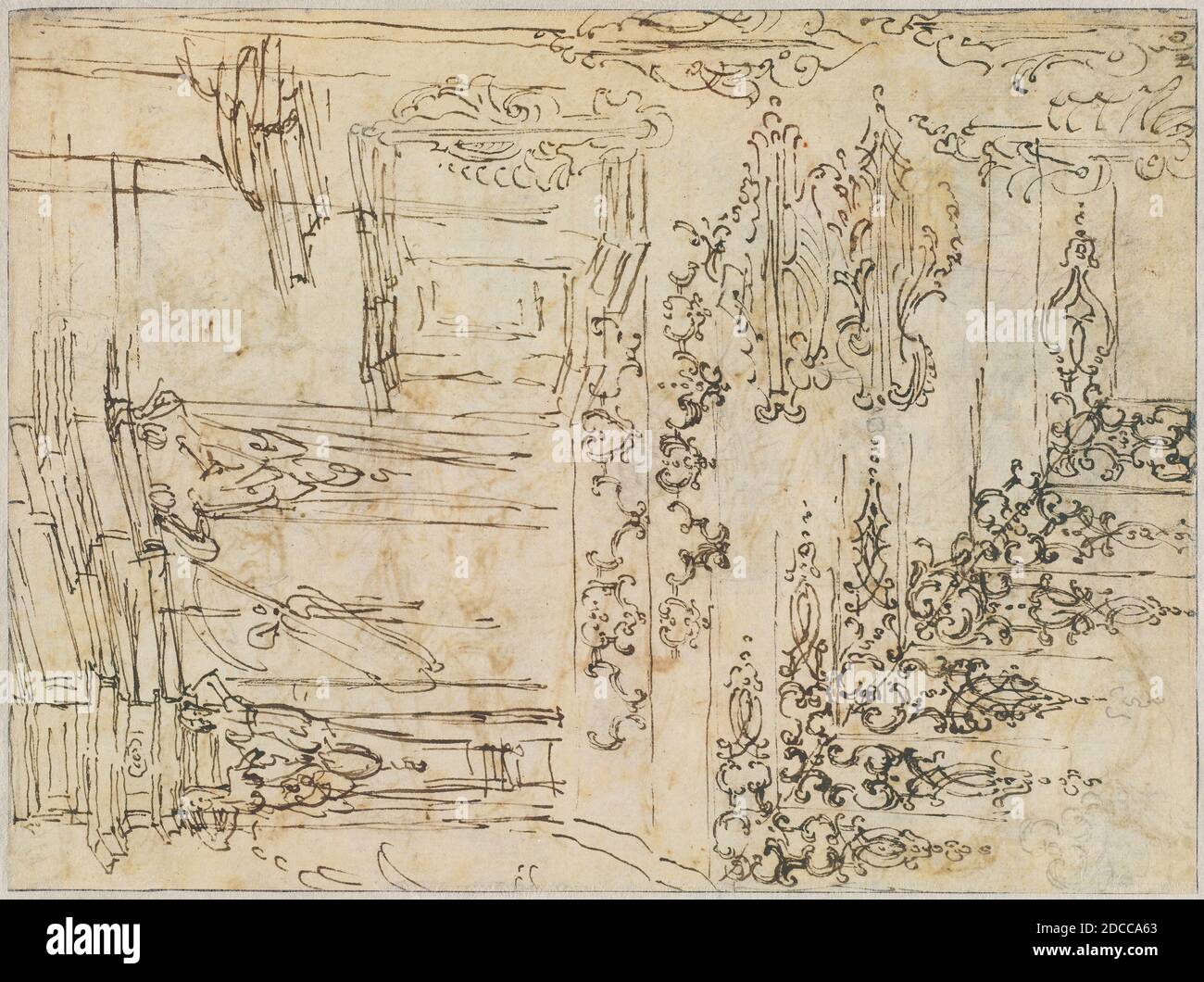 Claude Gillot, (artist), French, 1673 - 1722, Studies of Ornament and ...