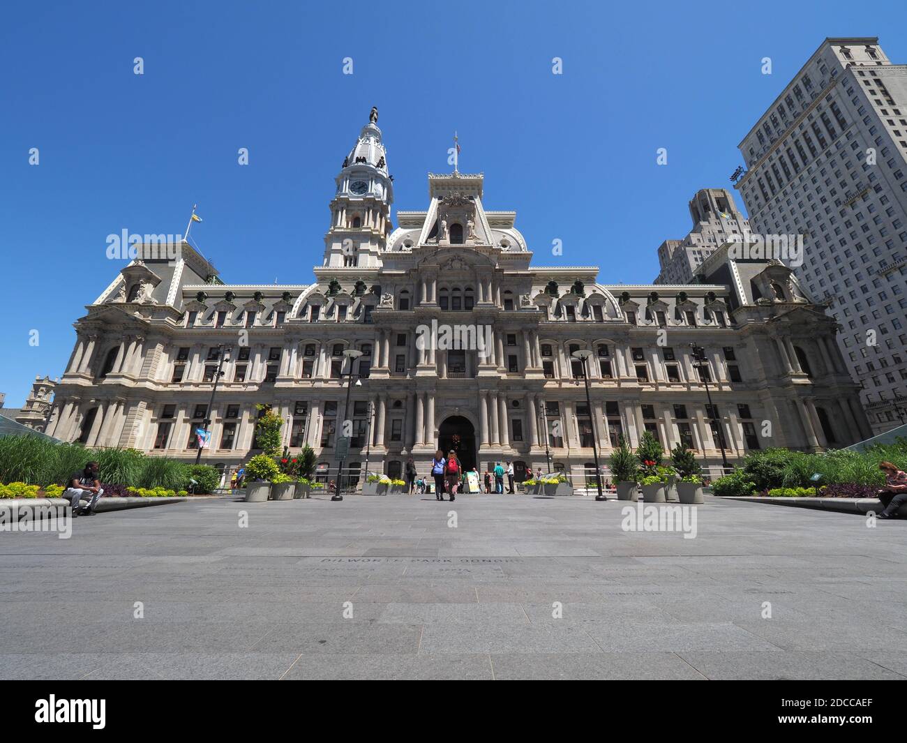 Philadelphia City Hall wide angle Stock Photo - Alamy