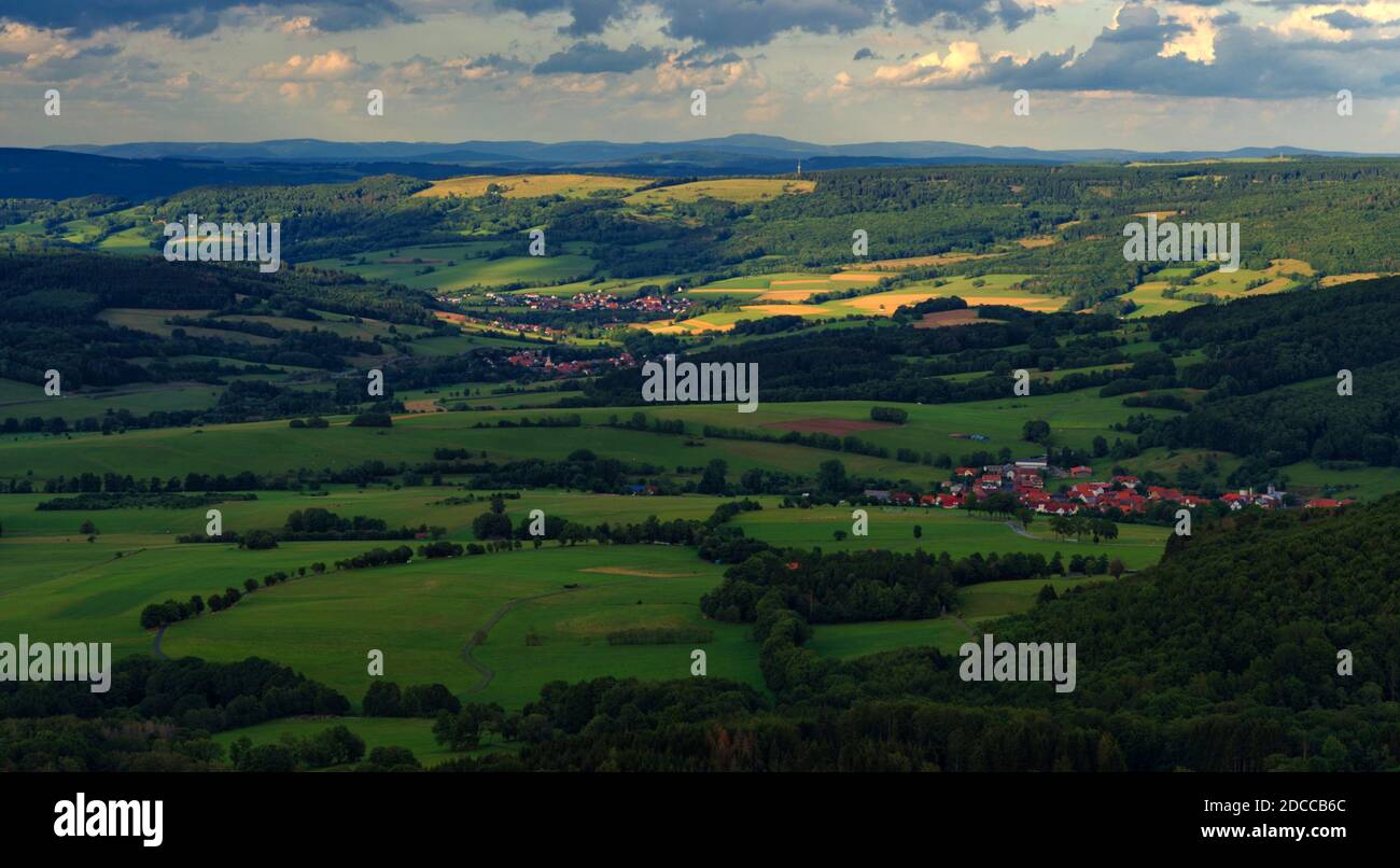 Beautiful landscape at sunset in fulda in hesse germany Stock Photo - Alamy