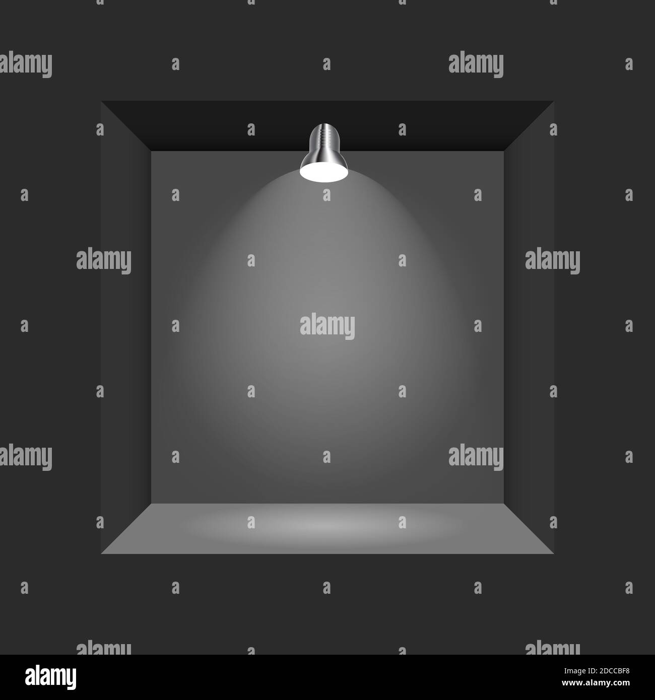 Exhibition Concept, Black Empty Box, Frame with Illumination. Template ...