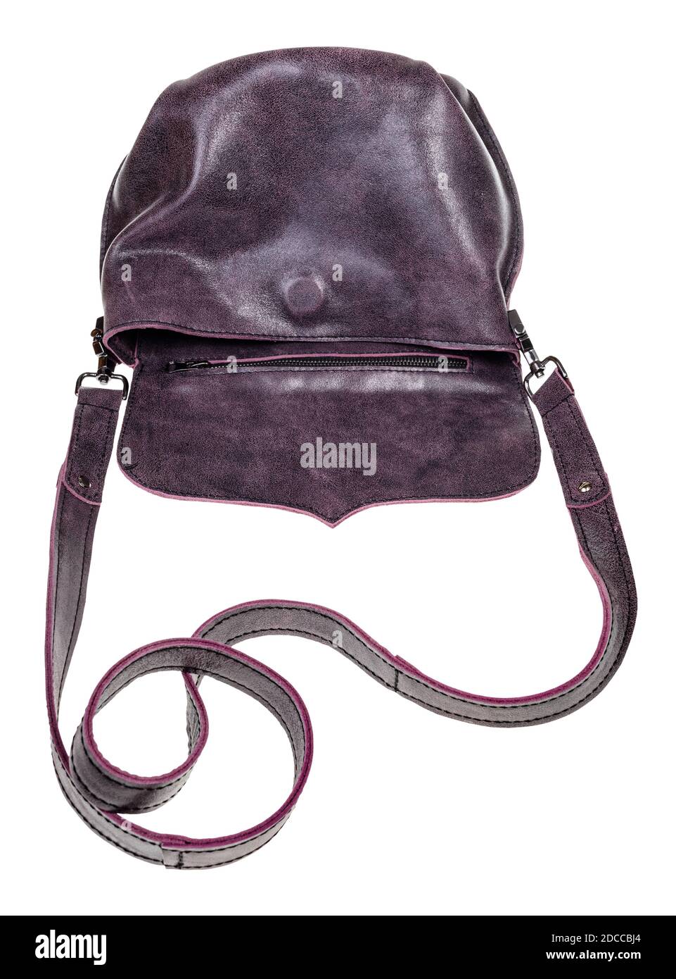 open handcrafted crossbody bag handmade from soft genuine leather ...