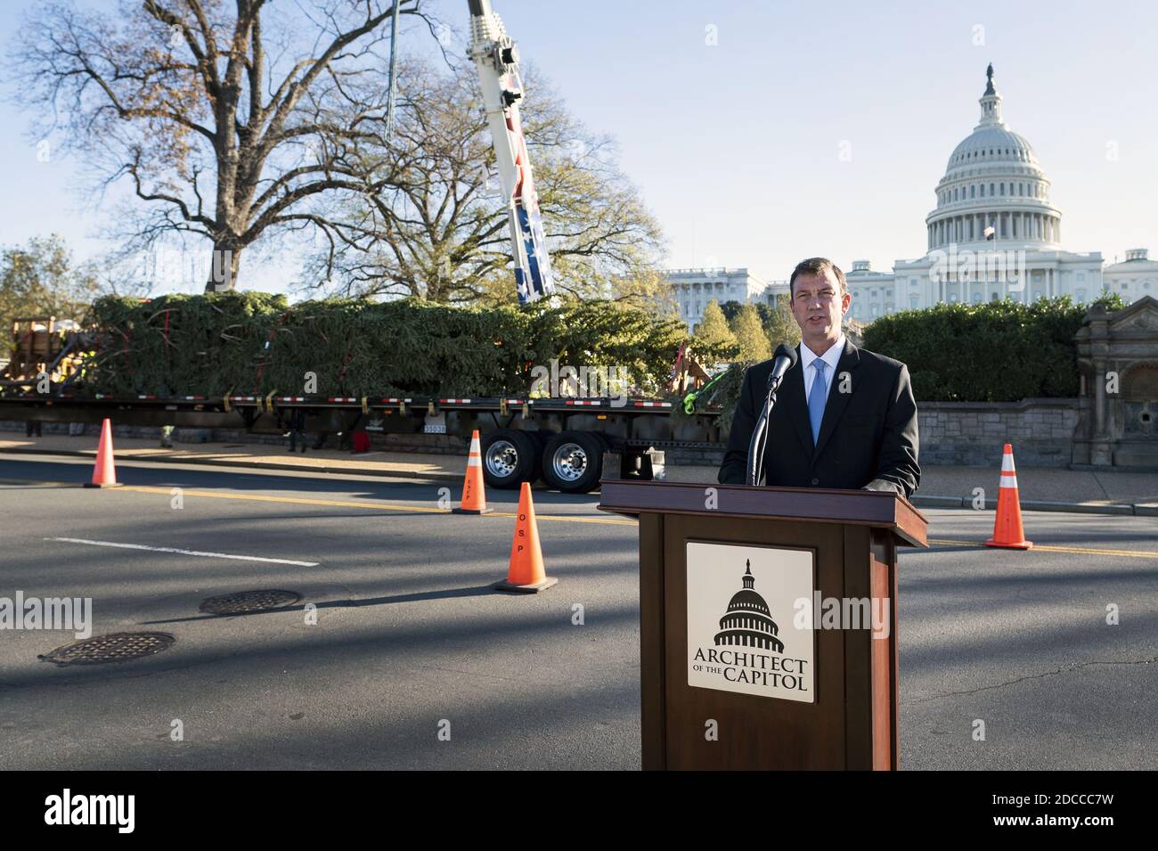 Architect of the Capitol J. Brett Blanton delivers remarks as he ...