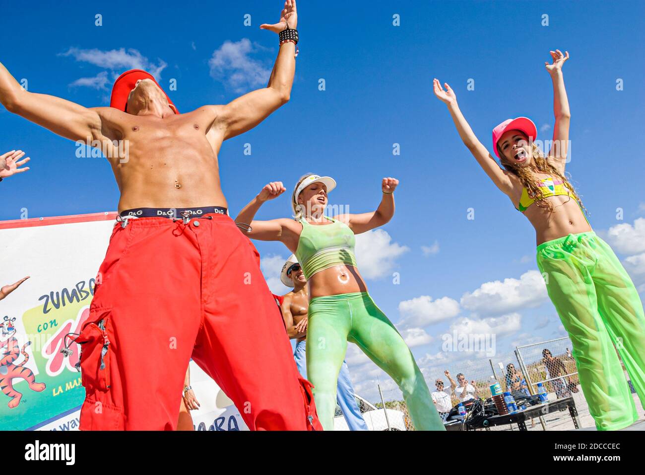 Miami Beach Florida,Ocean Drive,Lummus Park,Fitness Festival Zumba ...