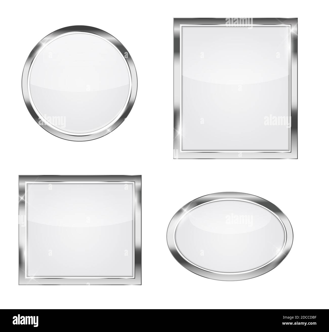 Set of Glass Transparency Frame Illustration Stock Photo - Alamy