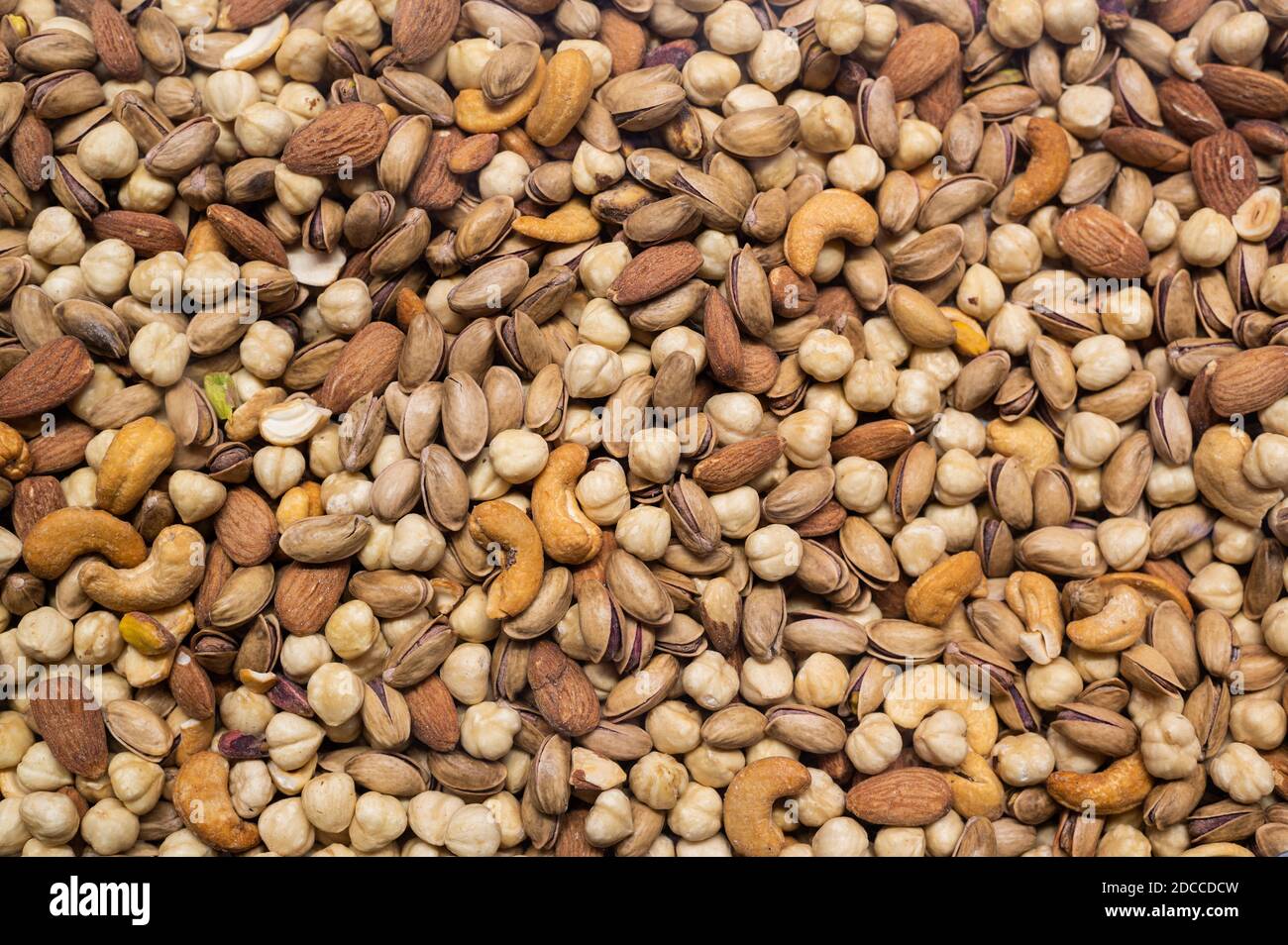 Mix of different nuts closeup photo to use as a texture or background ...