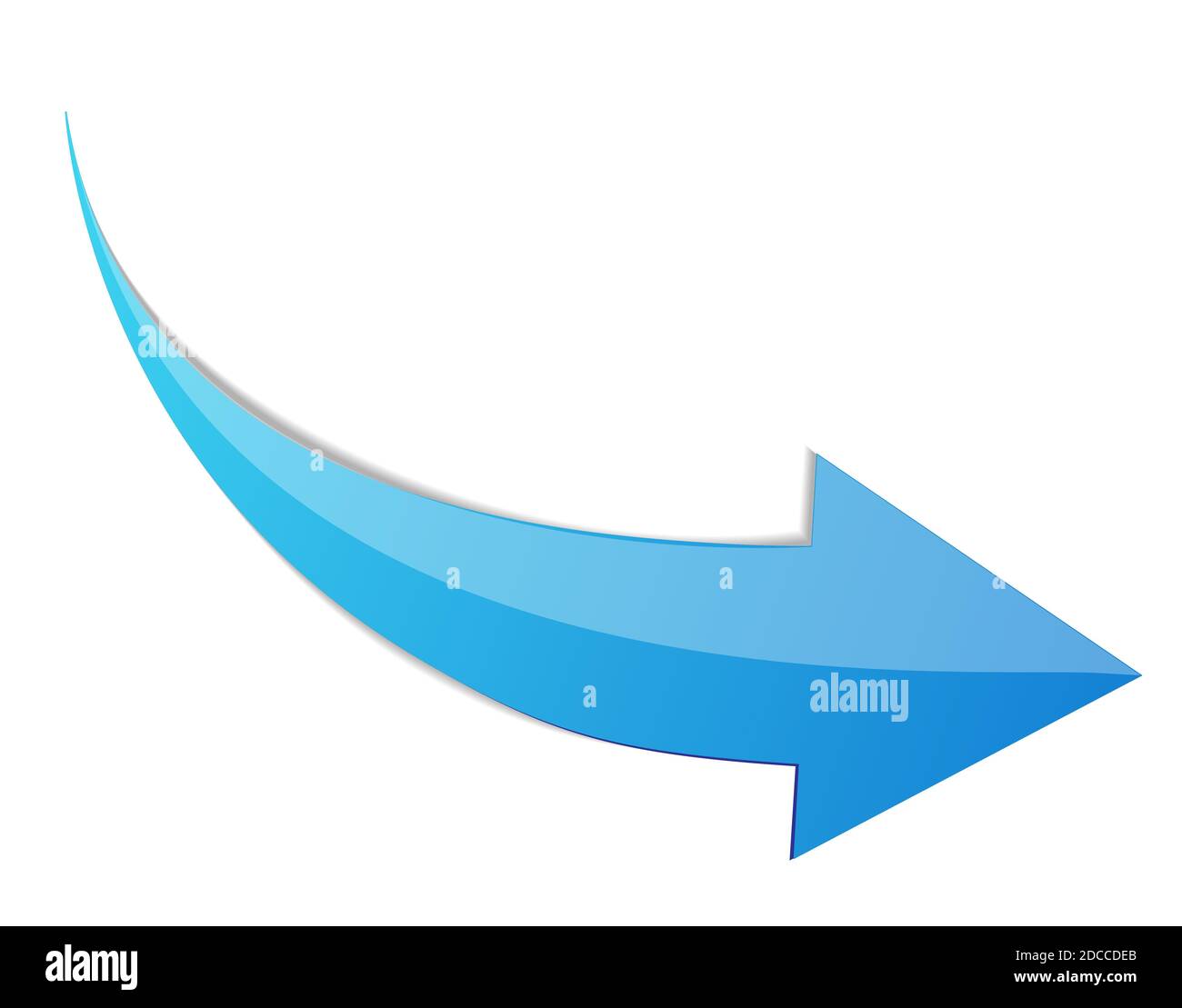 Blue Arrow 3d Sign Icon. illustration Isolated on White Background ...