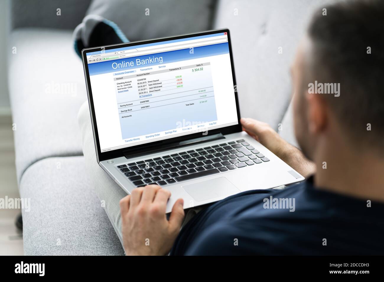 Young man bank statement hi-res stock photography and images - Alamy