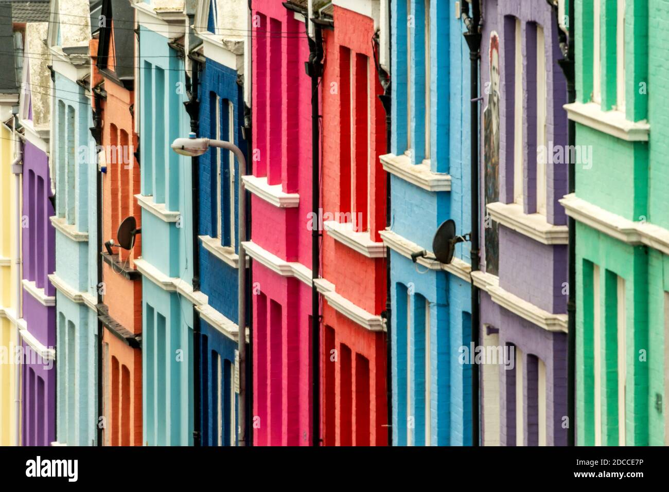 Brighton, November 20th 2020: Colourful houses in Blaker Street ...
