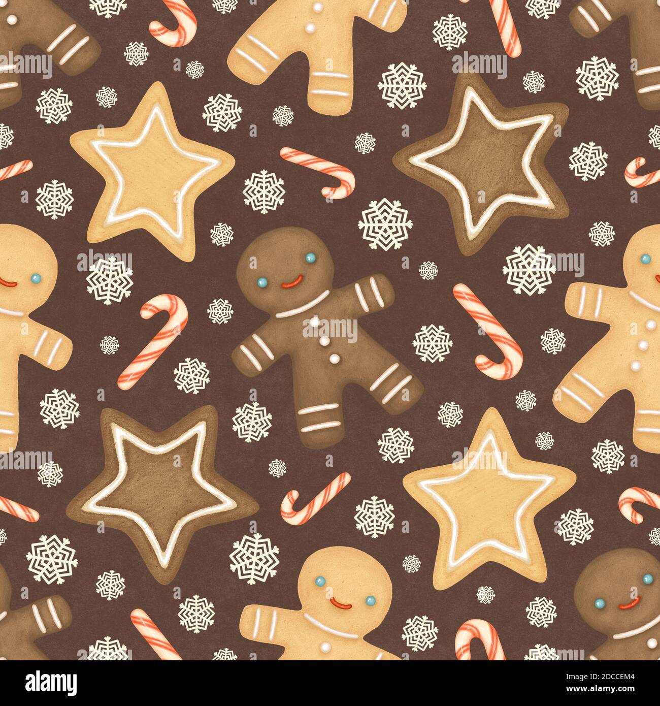 Gingerbread man repeat pattern hi-res stock photography and images - Alamy