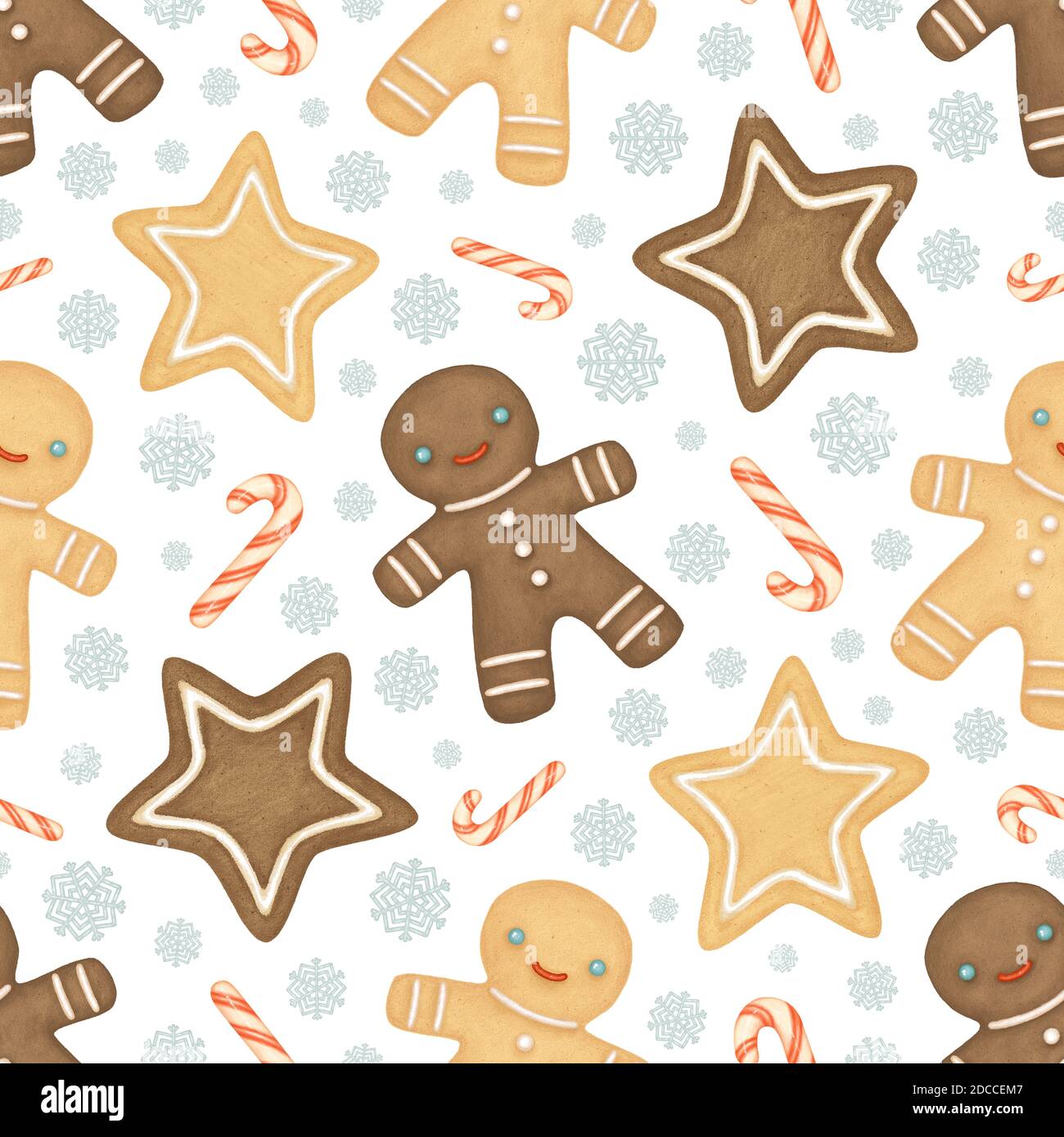 Gingerbread man repeat pattern hi-res stock photography and images - Alamy
