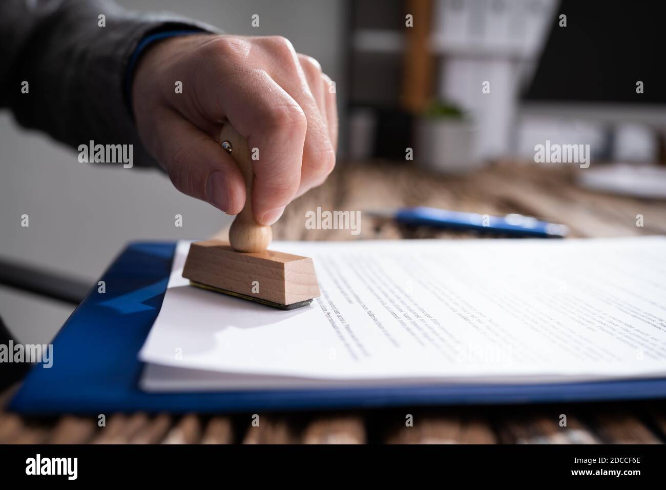Approved Document Stamp Or Permit Stamper In Office Stock Photo - Alamy