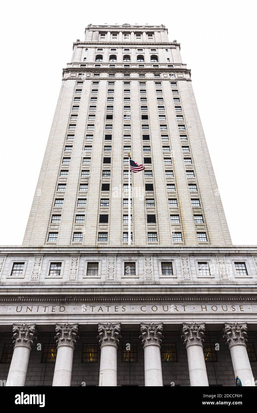 United States Court House. Courthouse facade with columns, lower ...