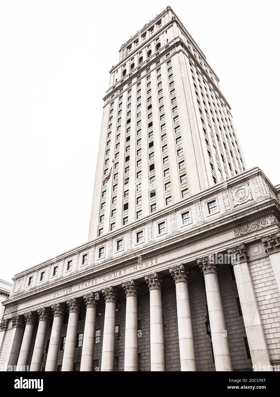 United States Court House. Courthouse facade with columns, lower ...
