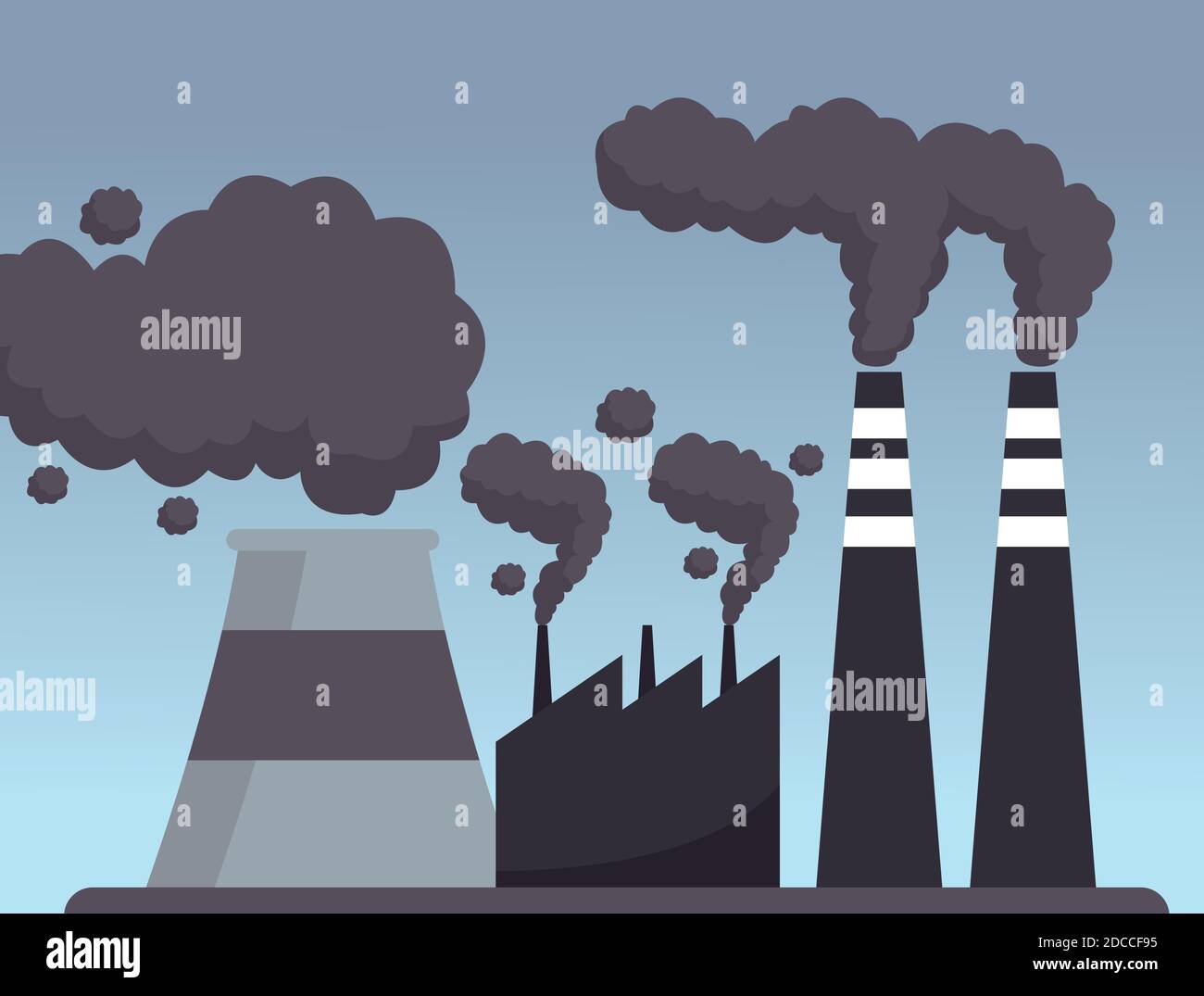 save the world environmental poster with factory polluting scene vector ...