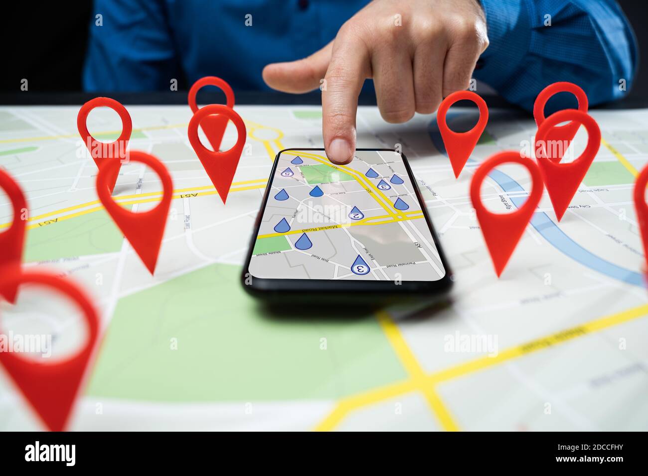 Local Map Pin Marker Search In City Stock Photo - Alamy