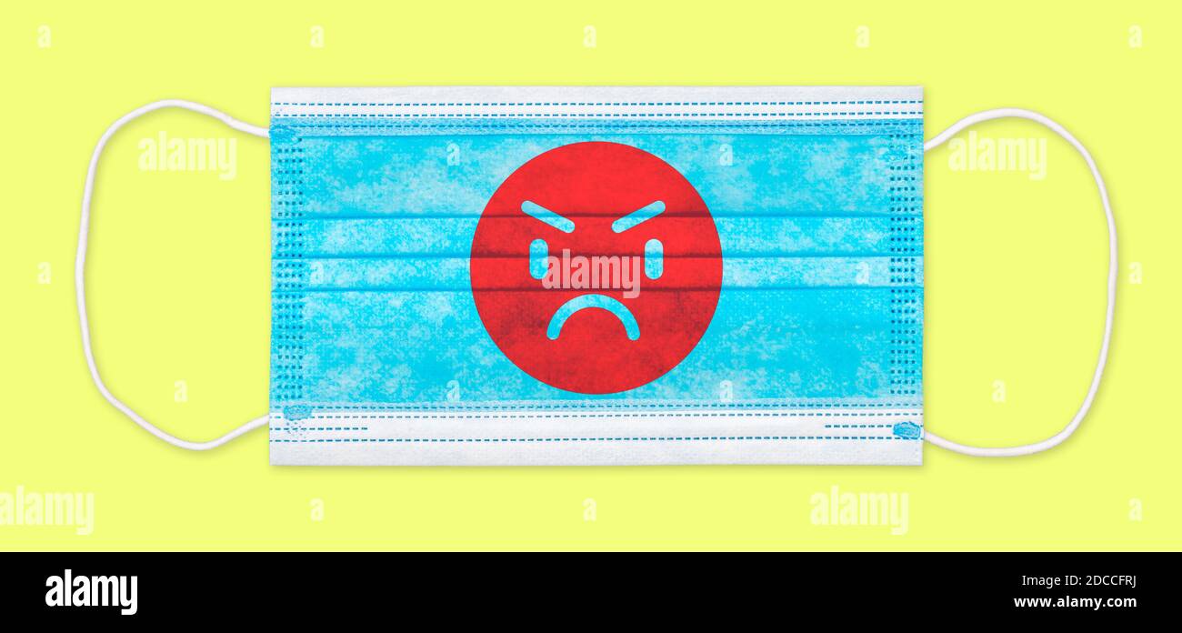 Angry face mask hi-res stock photography and images - Alamy