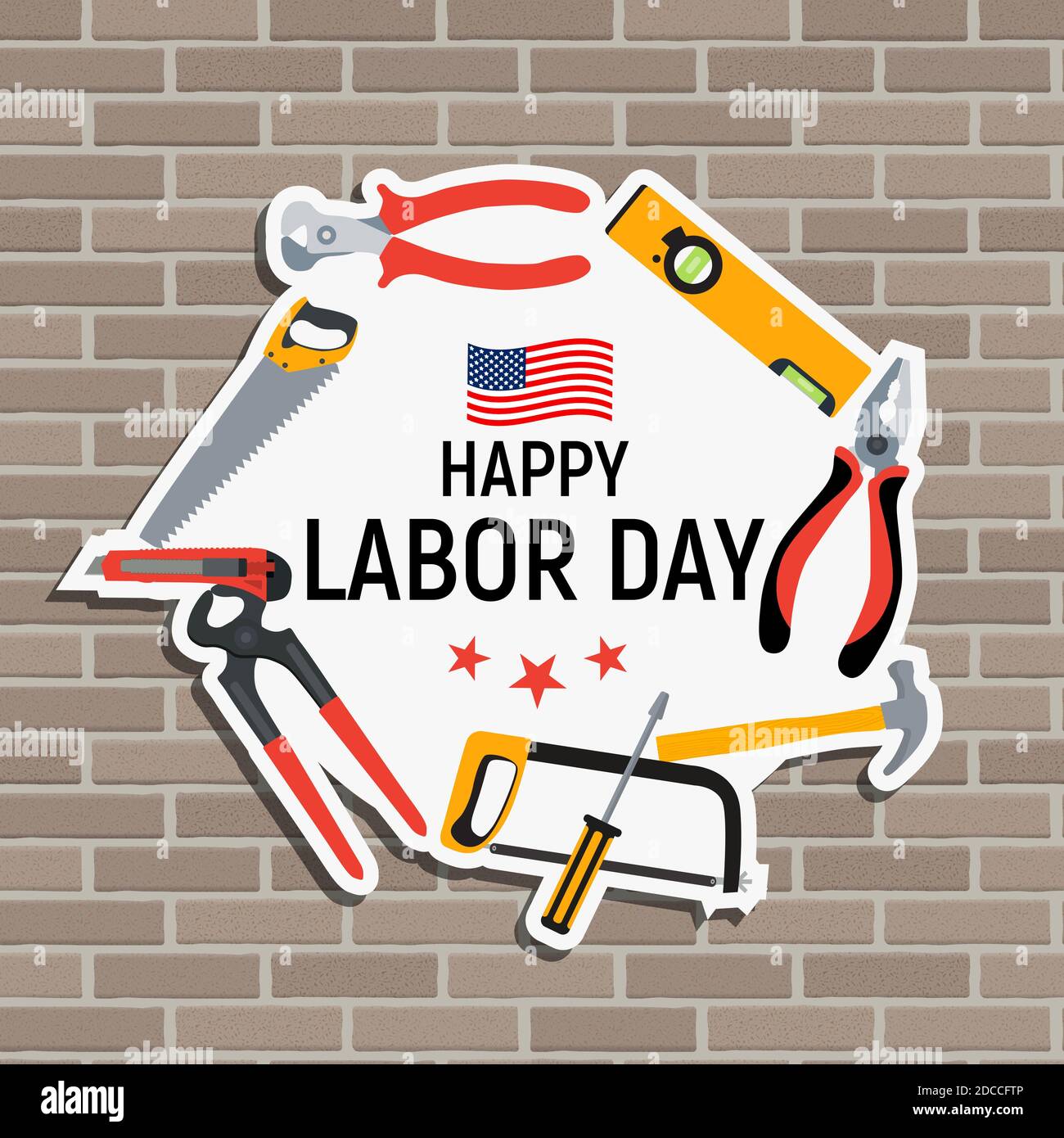 Labor Day in USA Poster Background. Illustration Stock Photo - Alamy