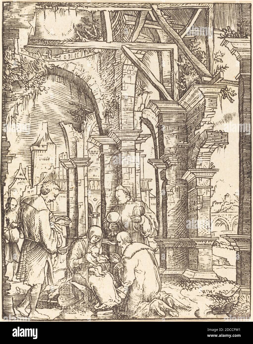 Wolf Huber, (artist), German, c. 1485/1490 - 1553, The Adoration of the ...