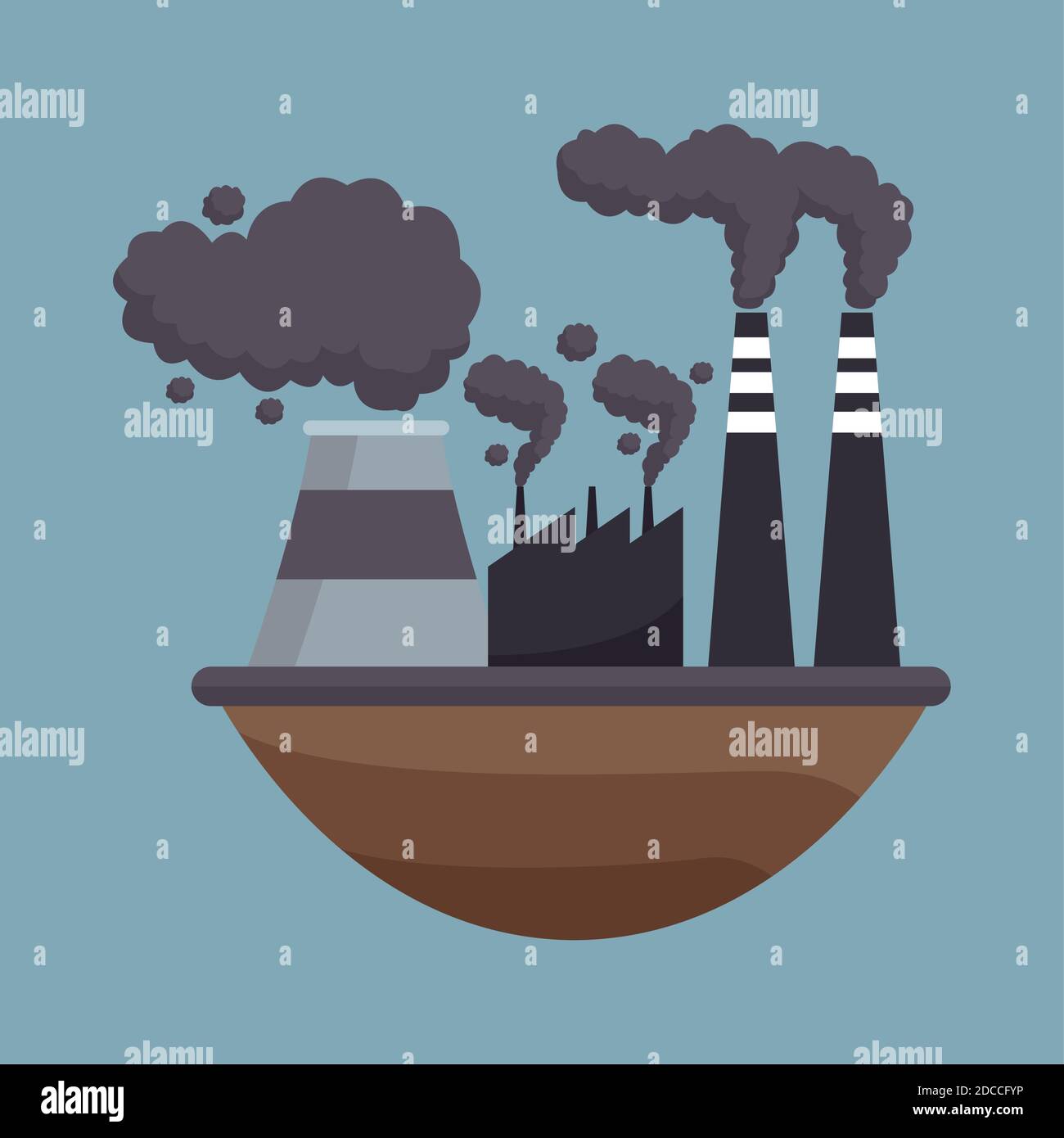 save the world environmental poster with factory polluting vector ...