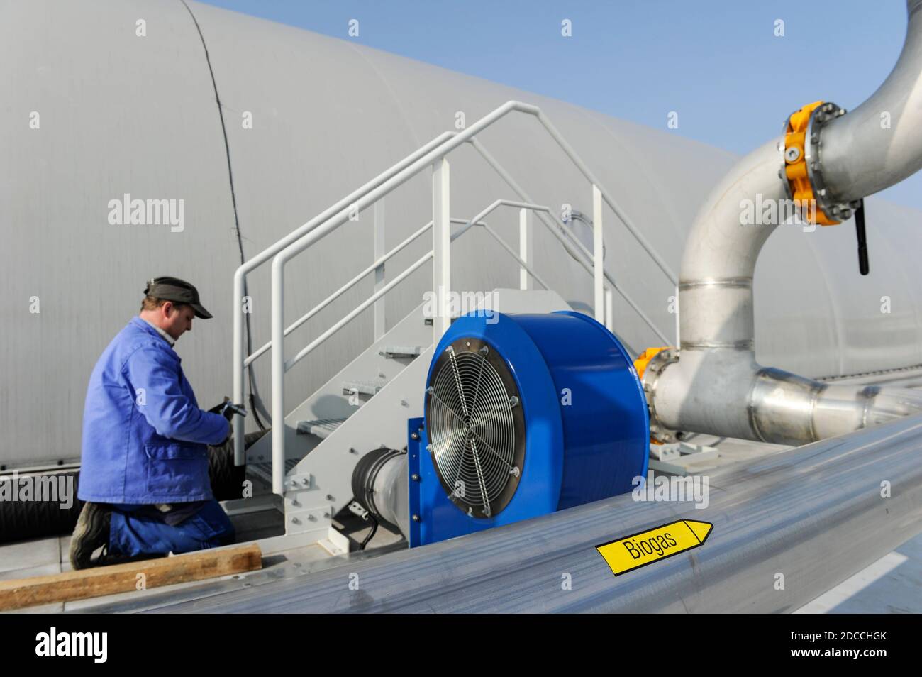 GERMANY, Hamburg, compost factory and biogas plant , organic waste is ...