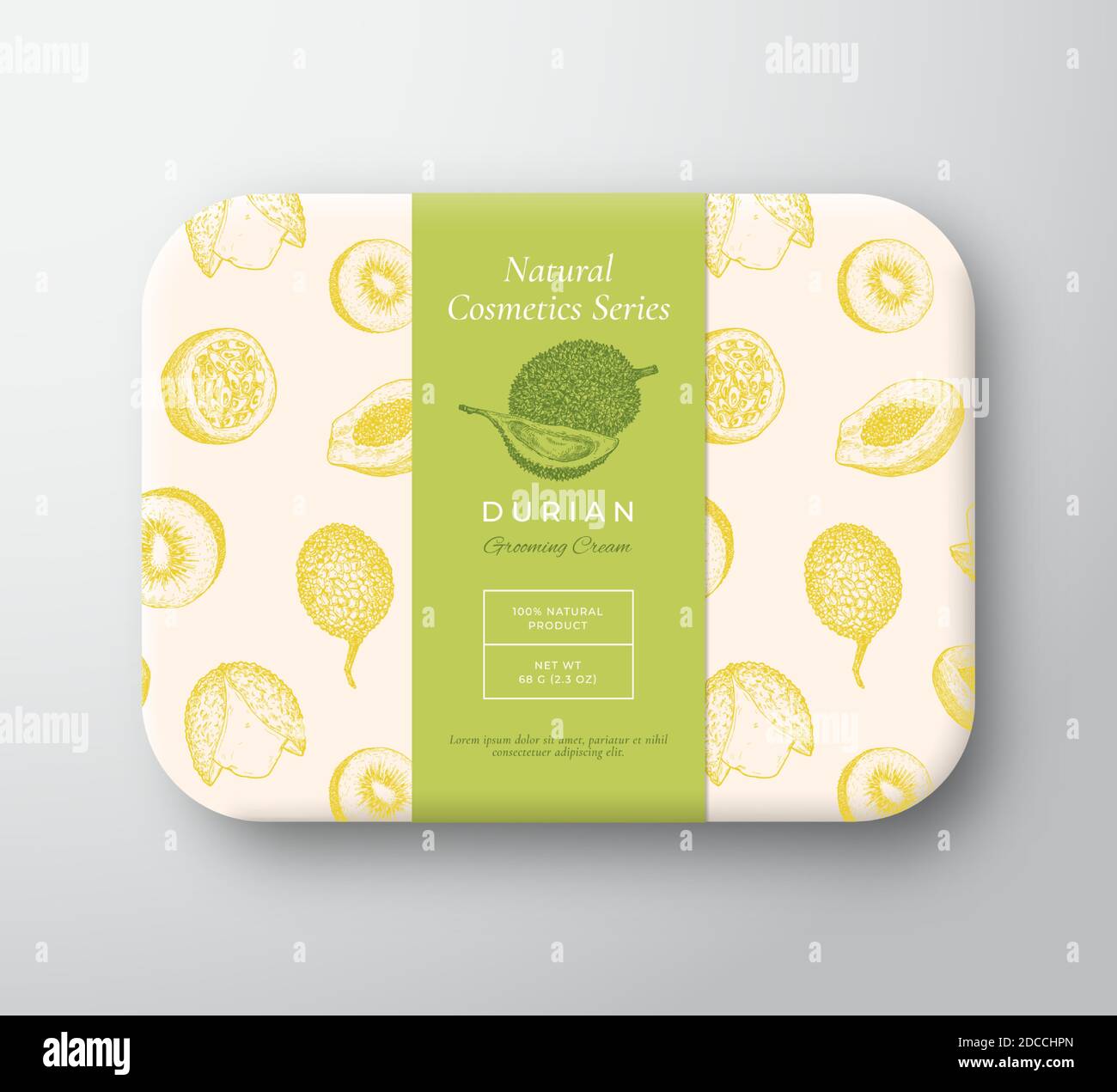 Durian Bath Cosmetics Package Box. Abstract Vector Wrapped Paper ...