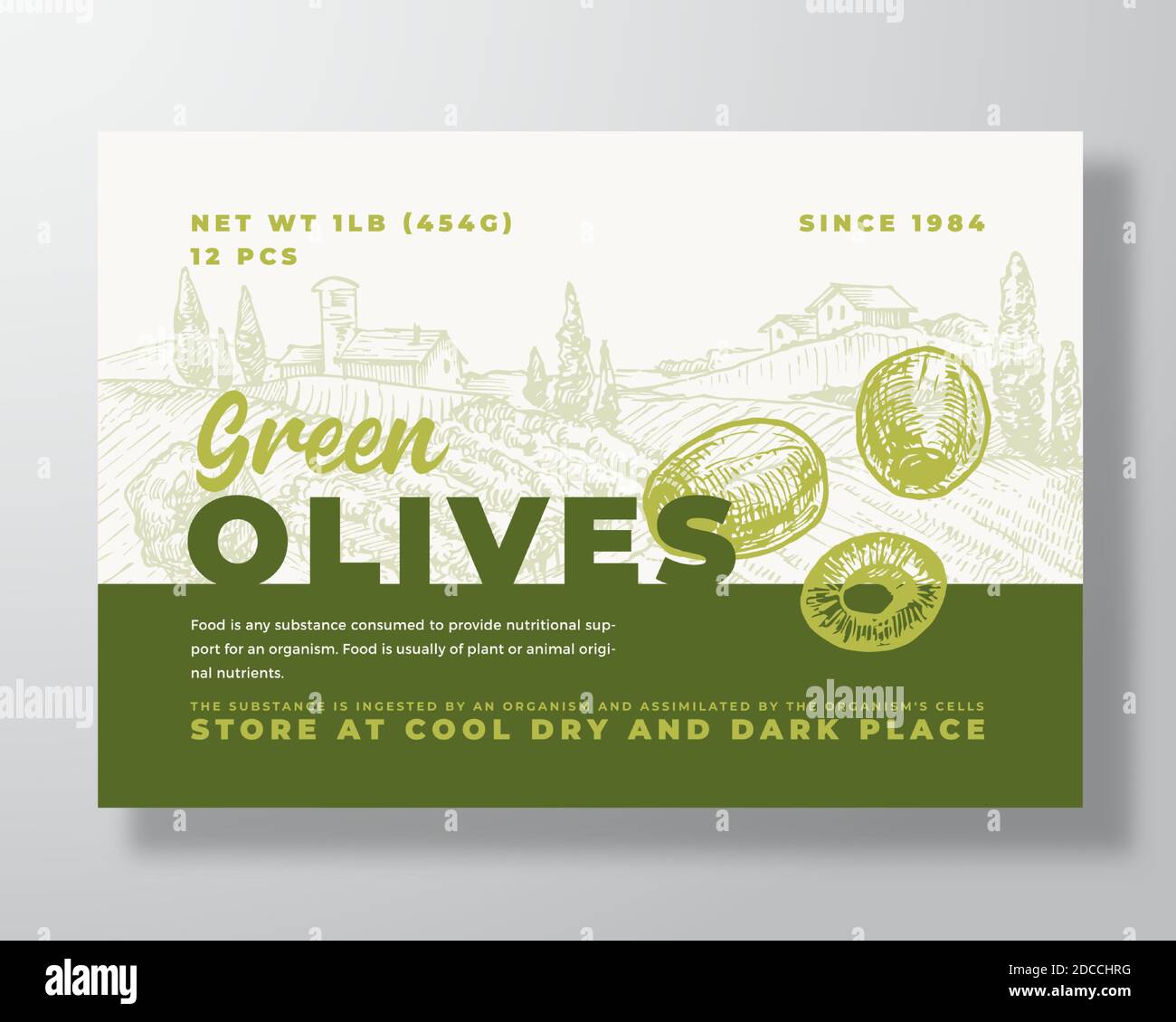Vegetable Food Label Template. Abstract Vector Packaging Design Layout ...