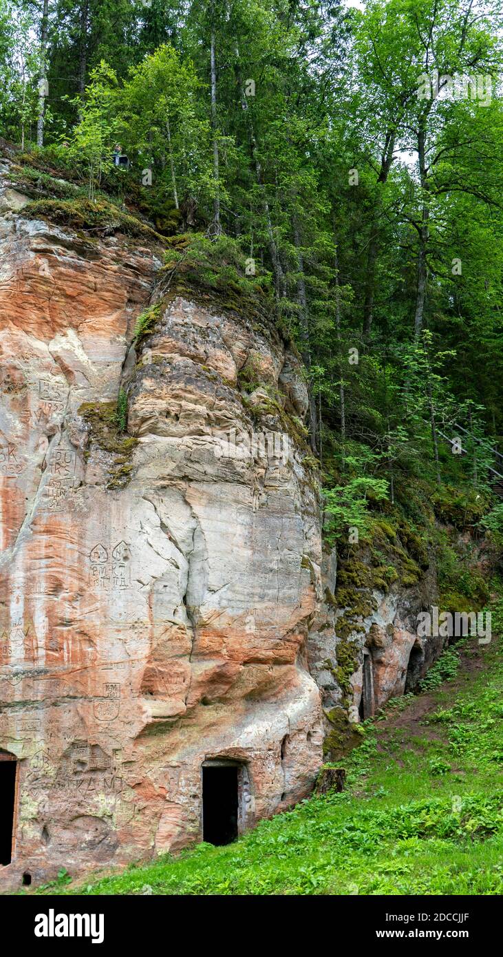 Anfabrika Rocks and Cellars in Ligatne Town an Old Floodgate Dam ...