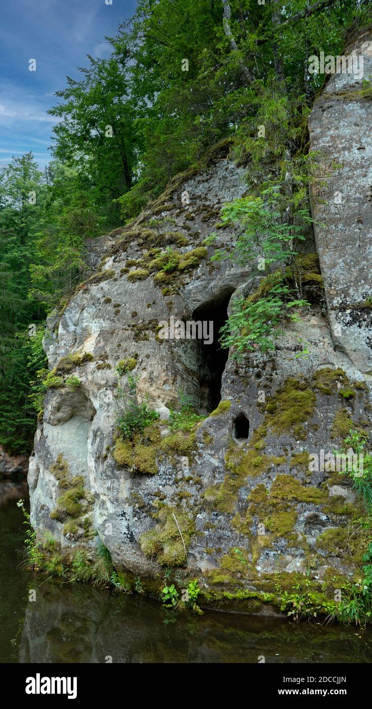 Anfabrika Rocks and Cellars in Ligatne Town an Old Floodgate Dam ...