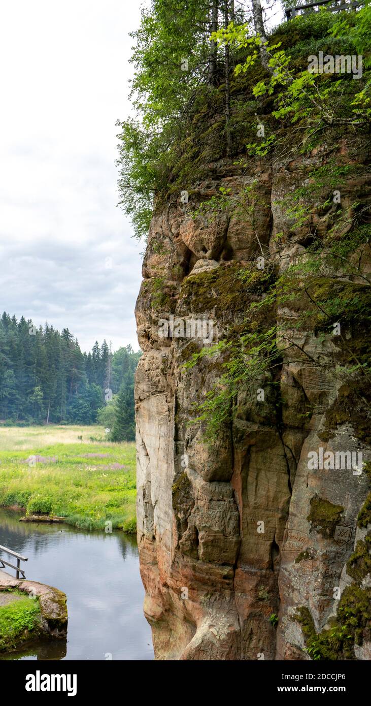 Anfabrika Rocks and Cellars in Ligatne Town an Old Floodgate Dam ...