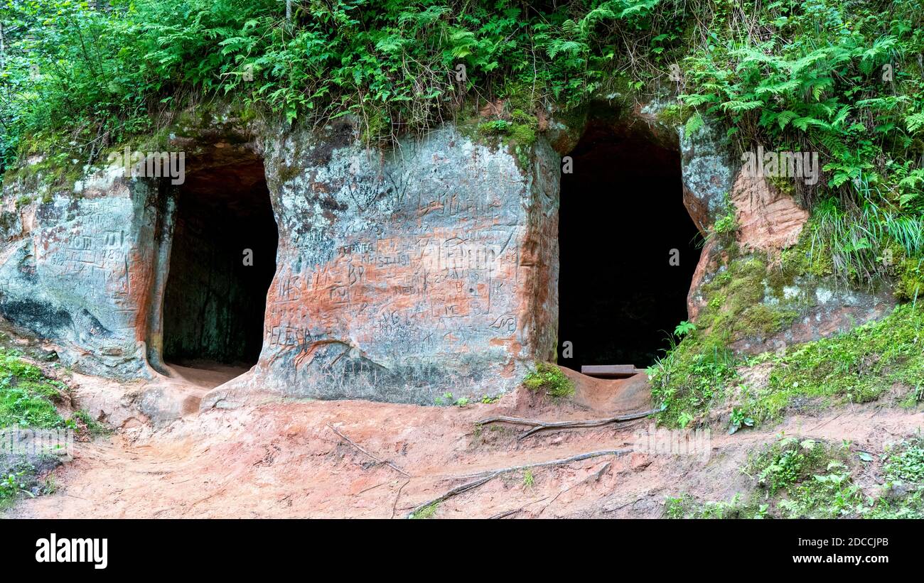 Anfabrika Rocks and Cellars in Ligatne Town an Old Floodgate Dam ...