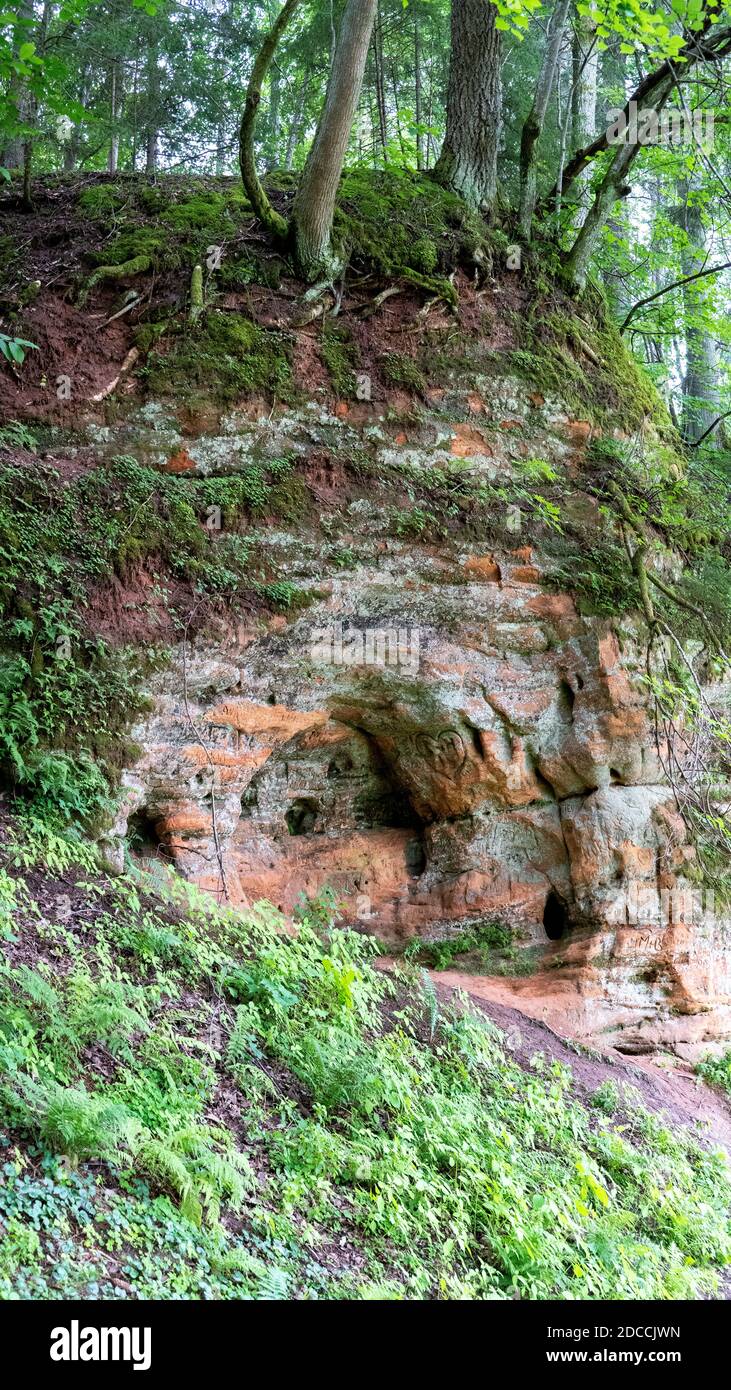 Anfabrika Rocks and Cellars in Ligatne Town an Old Floodgate Dam ...