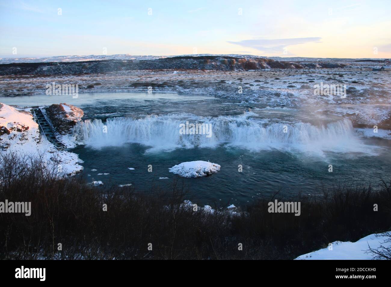The Beautiful Waterfall Faxifoss in Iceland, Europe Stock Photo - Alamy