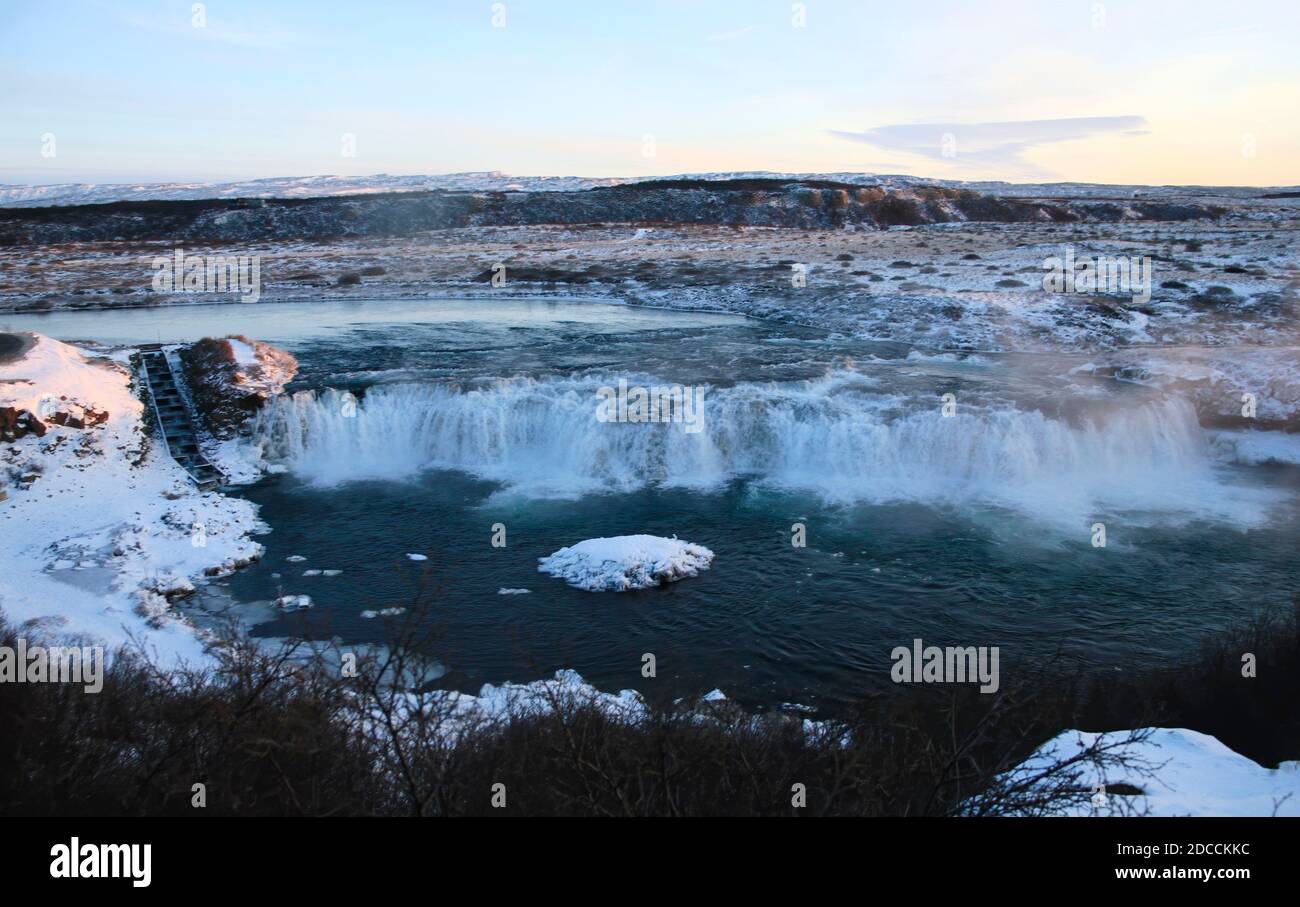 The Beautiful Waterfall Faxifoss in Iceland, Europe Stock Photo - Alamy