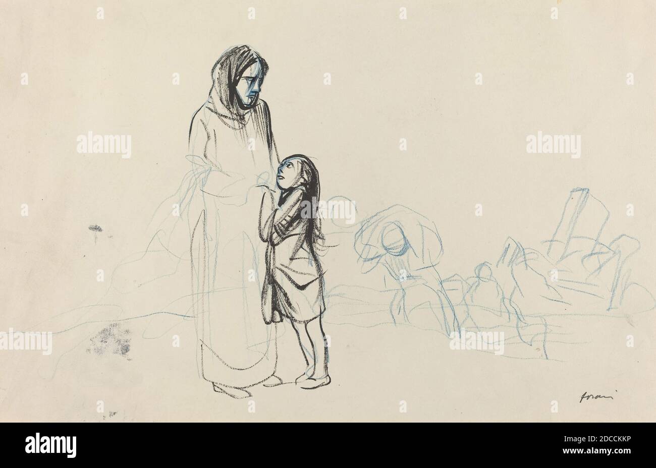 Jean-Louis Forain, (artist), French, 1852 - 1931, Refugees, c. 1914/ ...