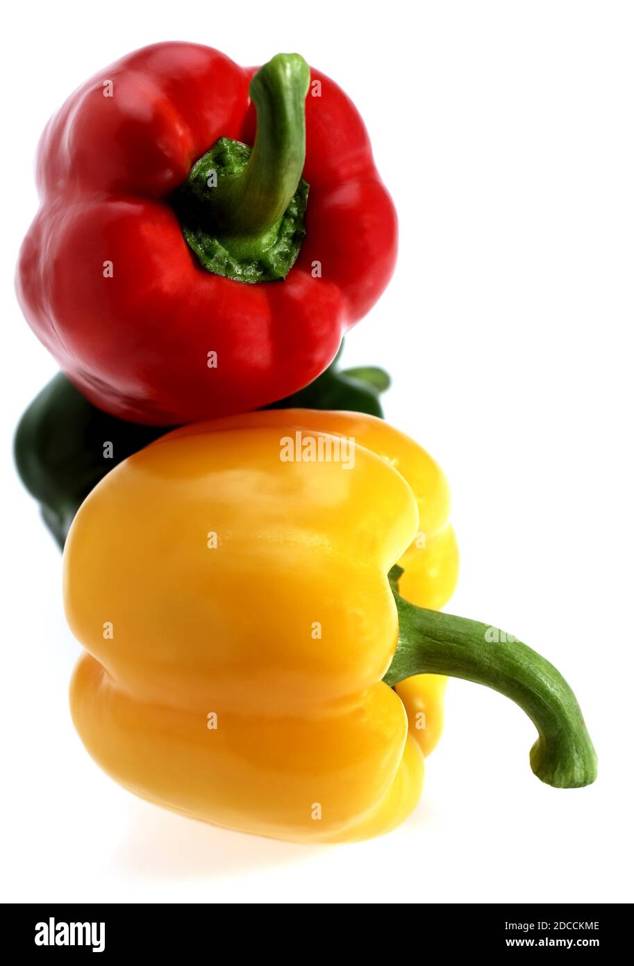 SWEET RED, SWEET YELLOW AND SWEET GREEN PEPPER capsicum annuum Stock ...
