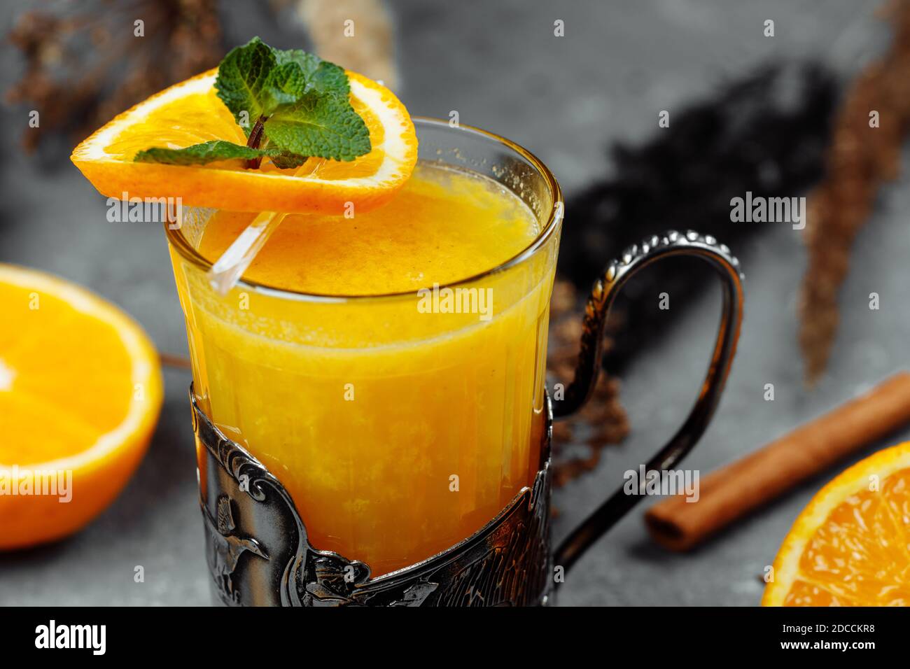 Cocktail Trans-Siberian Express. Cocktail with brandy, orange juice ...