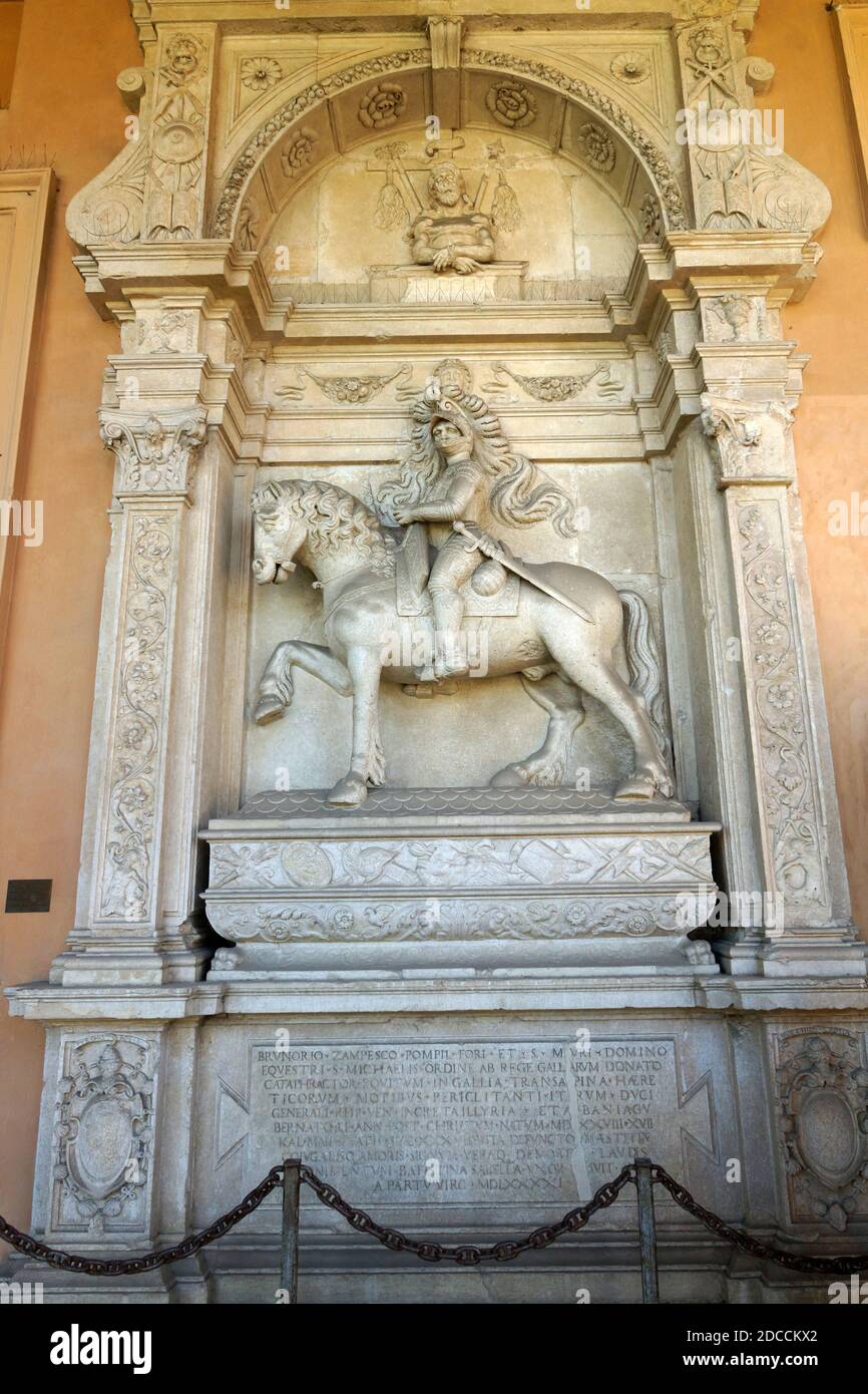 Basilica of San Rufillo. monument to Brunoro II Zempeschi. Forlimpopoli ...