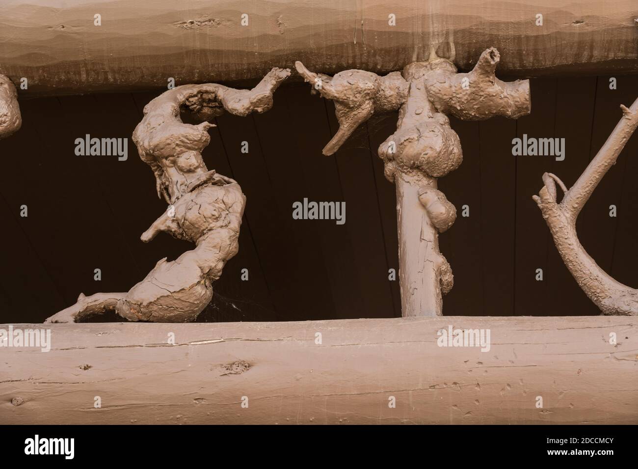 The lower Hamilton's Store is decorated with burled branches as ...