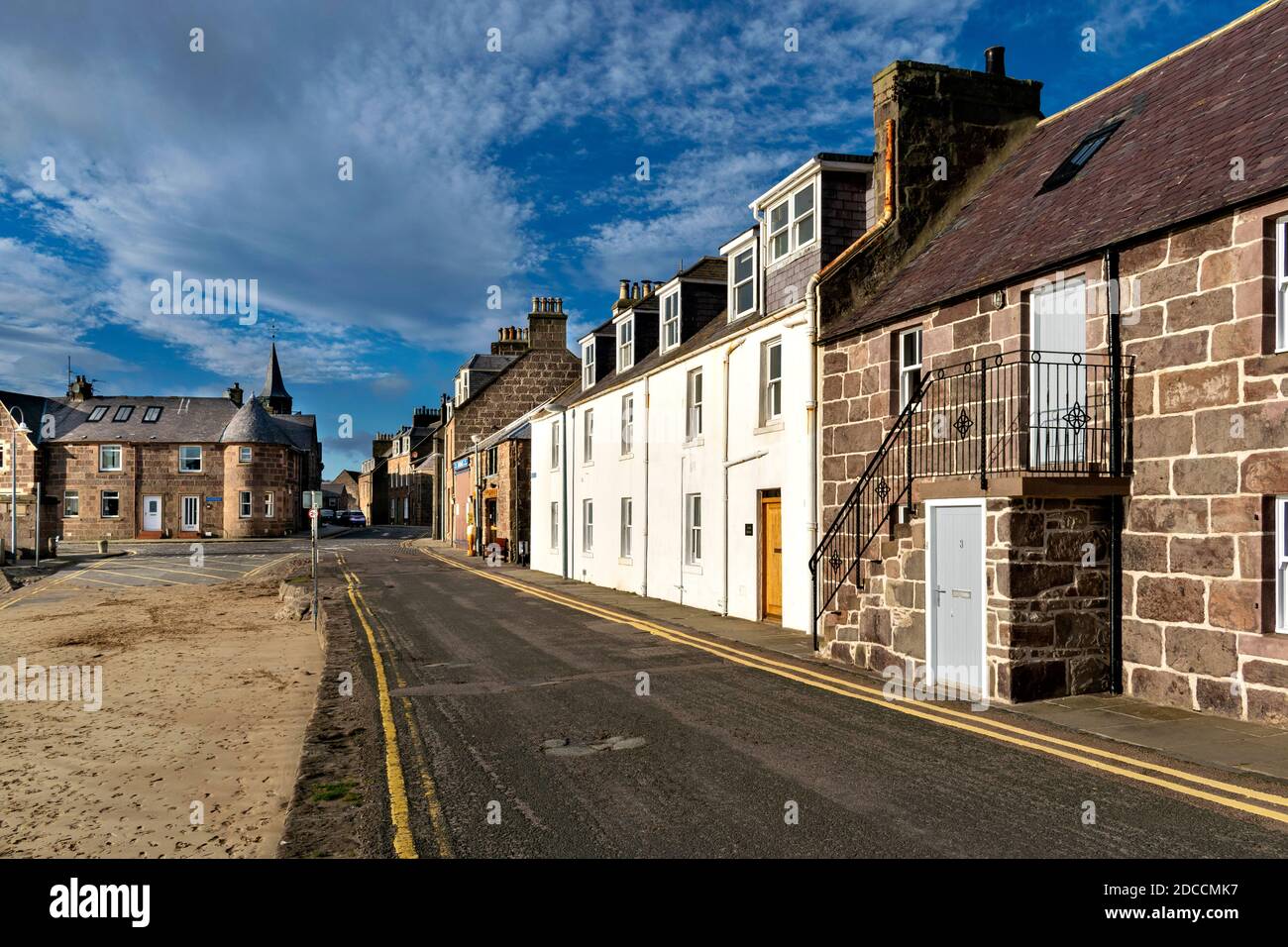 STONEHAVEN ABERDEENSHIRE SCOTLAND HARBOUR AREA HOUSES SHOREHEAD STREET ...