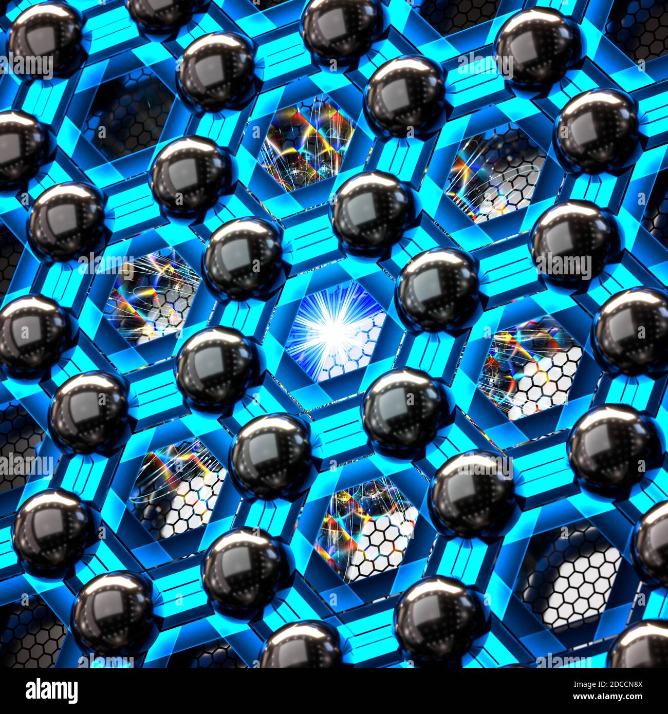 Decorative background of futuristic graphene Stock Photo - Alamy