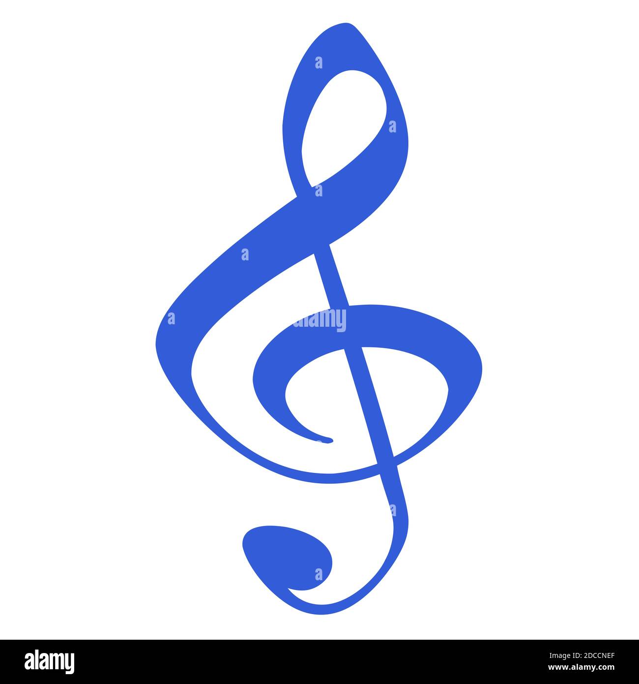 Treble clef isolated against white background Stock Photo - Alamy