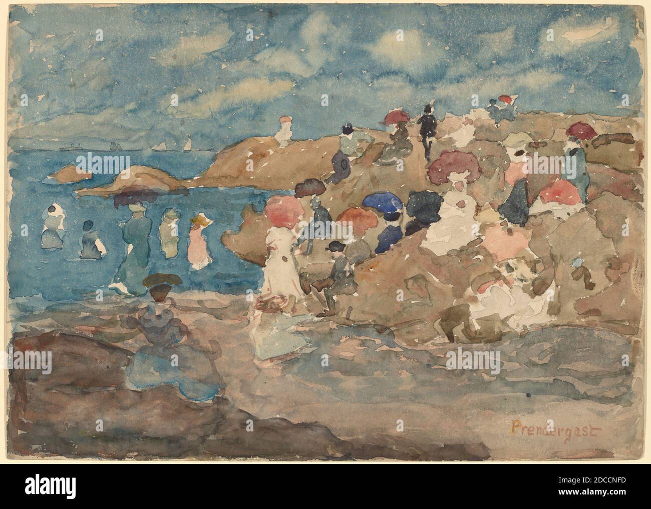 Maurice Prendergast, (artist), American, 1858 - 1924, Revere Beach, c ...