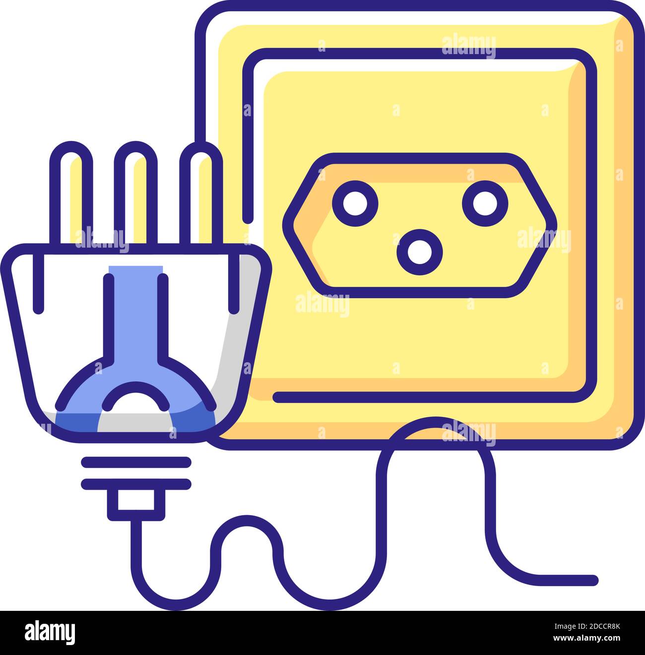 Plug icon in thin Cut Out Stock Images & Pictures - Alamy