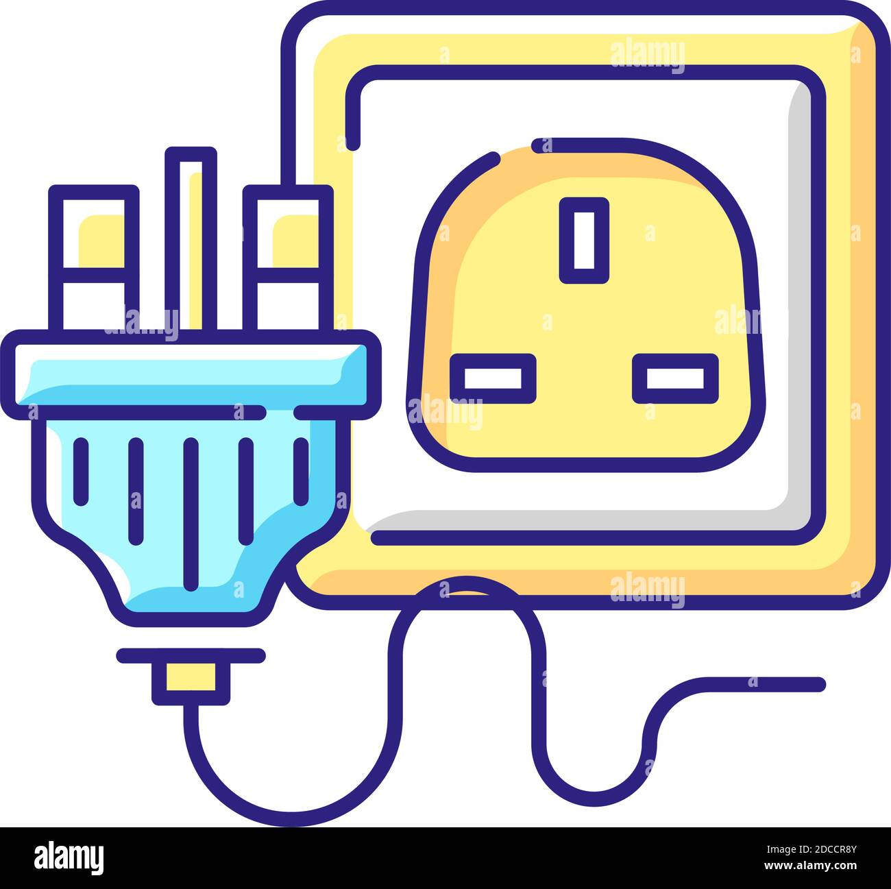 Industrial power outlet RGB color icon Stock Vector Image & Art - Alamy