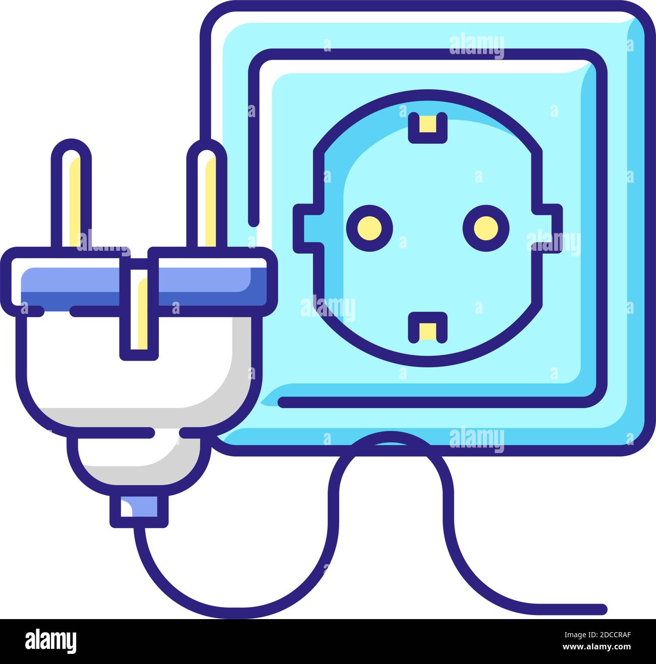 Electrical insert for cable RGB color icon Stock Vector Image & Art - Alamy