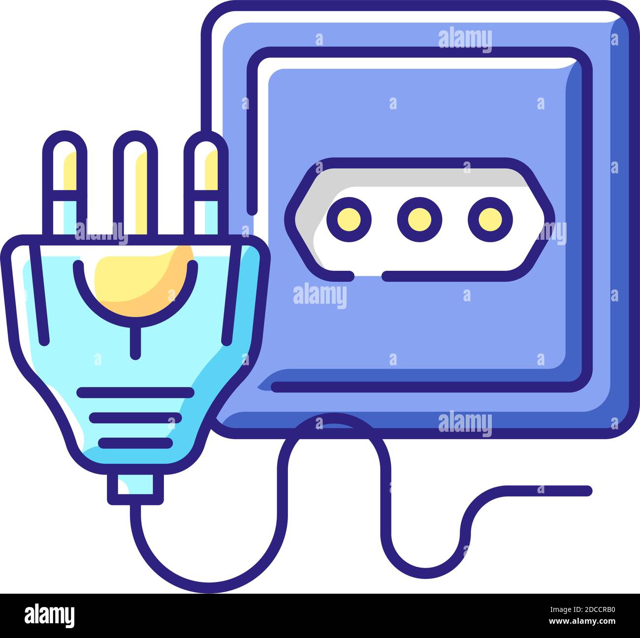 Power outlet RGB color icon Stock Vector Image & Art - Alamy